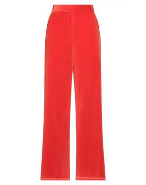 MSGM Cotton Velvet Pants - Tomato Red