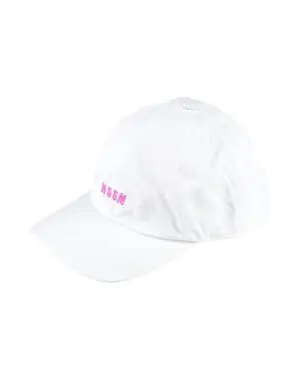 MSGM Cotton Gabardine Baseball Cap - White