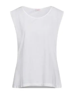 Rossopuro Sleeveless Crewneck T-shirt In Cotton And Elastane
