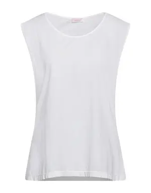 Rossopuro Sleeveless Crewneck T-shirt In Cotton And Elastane