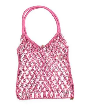 MADE FOR A WOMAN Straw Handbag With Beaded Detail