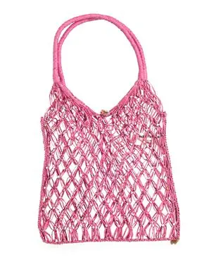 MADE FOR A WOMAN Straw Handbag With Beaded Detail