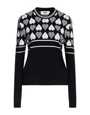 MSGM Multicolor Crewneck Sweater - Black