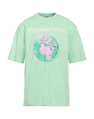 MSGM Man T-shirt Mauve Size S Organic Cotton Green