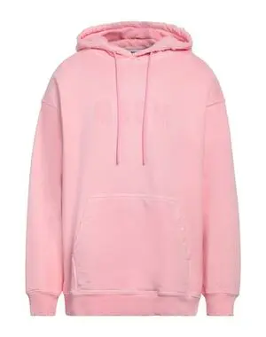 MSGM Cotton Fleece Sweatshirt With Logo Print