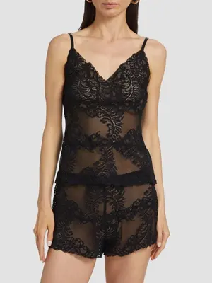 Natori Mesh Lace Short Pajamas