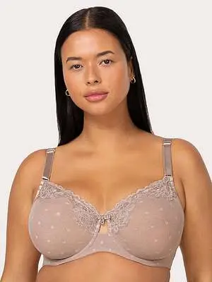Victoria's Secret Curvy Couture Sheer Whisper Unlined Underwire Bra - Print