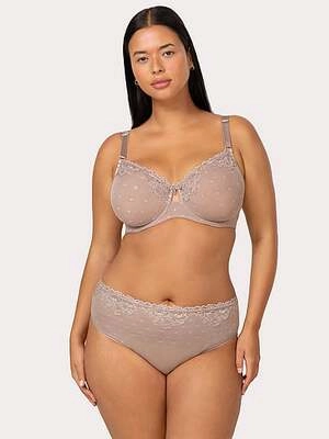 Victoria's Secret Curvy Couture Sheer Whisper High Cut Brief Panty - Print