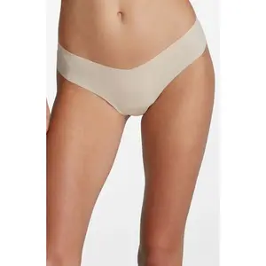 Commando Invisible Rib Thong - Beige