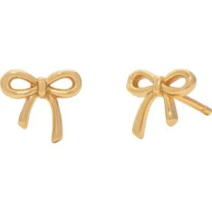 MADE BY MARY Bow Stud Earrings - Gold