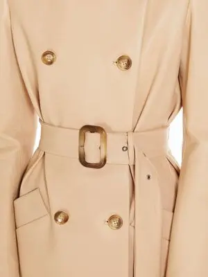 Max Mara Nappa Leather Trench Coat