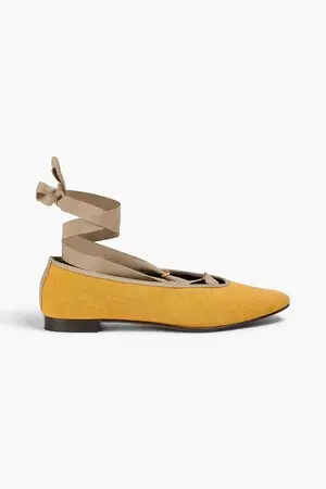 ALEX MILL Juliet Canvas Ballet Flats - Marigold