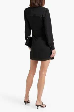 Veronica Beard Crepe De Chine Mini Wrap Dress