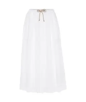 Brunello Cucinelli Track Skirt - White