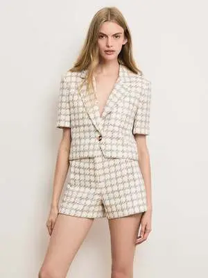 Veronica Beard Jazmin Tweed Shorts - Ecru Multi
