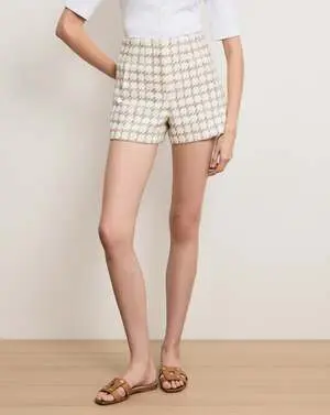 Veronica Beard Jazmin Tweed Shorts - Ecru Multi