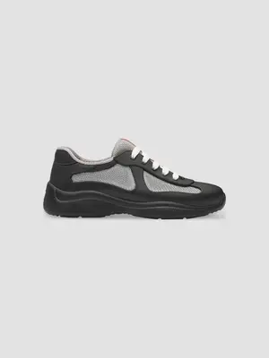 Prada S America's Cup Soft Rubber And Bike Fabric Sneakers - Black