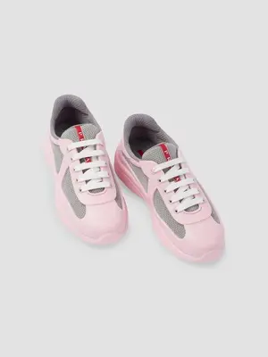 Prada S America's Cup Soft Rubber And Bike Fabric Sneakers - Pink