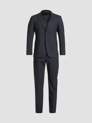 SAKS FIFTH AVENUE Collection Plaid Wool Single-breasted Suit