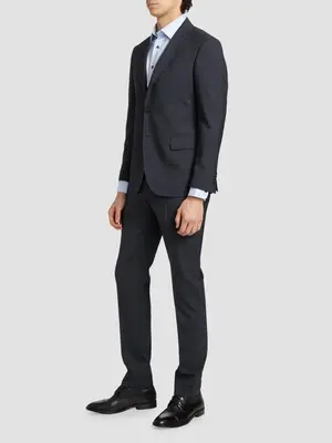 SAKS FIFTH AVENUE Collection Plaid Wool Single-breasted Suit