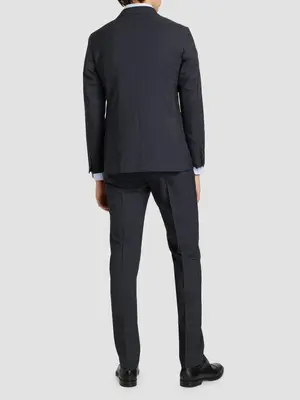 SAKS FIFTH AVENUE Collection Plaid Wool Single-breasted Suit