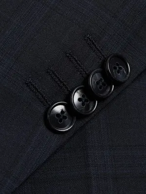 SAKS FIFTH AVENUE Collection Plaid Wool Single-breasted Suit