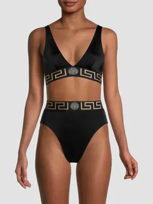 Versace Greca Triangle Bikini Top