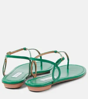 AQUAZZURA Almost Bare Leather Thong Sandals