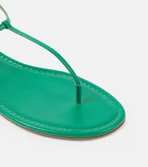 AQUAZZURA Almost Bare Leather Thong Sandals