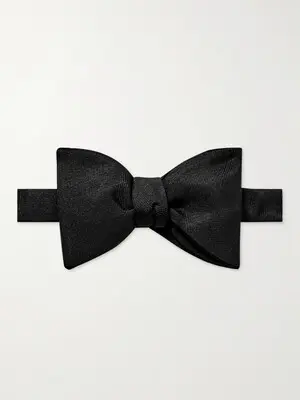 FAVOURBROOK Pre-tied Silk-grosgrain Bow Tie - Black