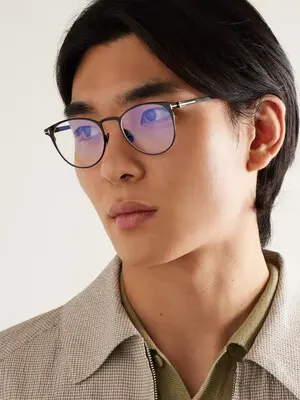 TOM FORD Round-frame Blue Light-blocking Optical Glasses