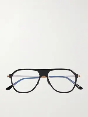 TOM FORD Aviator-style Blue Light-blocking Optical Glasses - Black