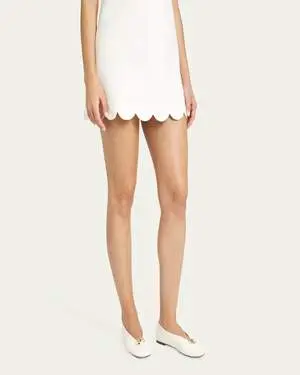 Valentino Garavani Vlogo Medallion Calfskin Ballerina Flats