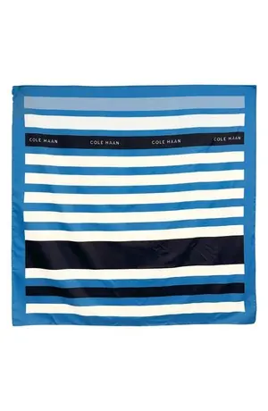 Cole Haan Stripe Square Scarf - Marine