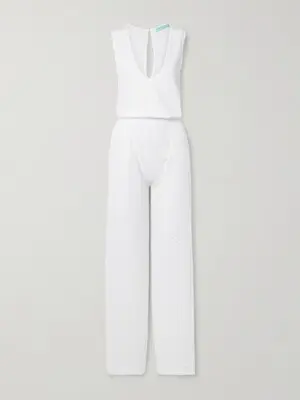 Melissa Odabash Gracie Crocheted Jumpsuit - White