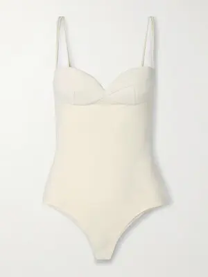 Magda Butrym Sweetheart Swimsuit - Neutrals