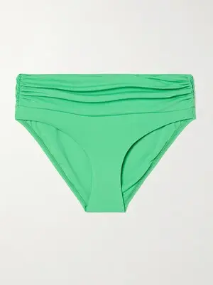 Melissa Odabash Bel Air Ruched Bikini Briefs - Green