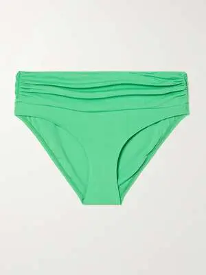 Melissa Odabash Bel Air Ruched Bikini Briefs - Green