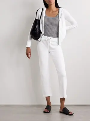 JAMES PERSE French Cotton-terry Hoodie - White