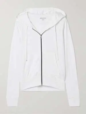 JAMES PERSE French Cotton-terry Hoodie - White