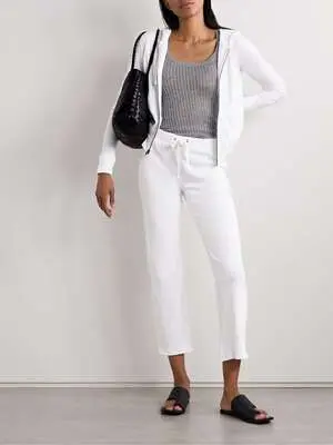 JAMES PERSE French Cotton-terry Hoodie - White