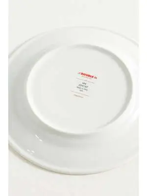 La DoubleJ Set Of Two Gold-plated Porcelain Dessert Plates - Green