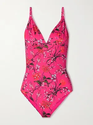 Erdem Floral-print Swimsuit - Pink