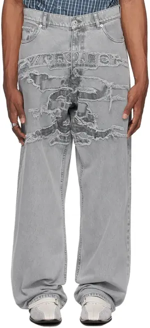 Y/project Y/Project Gray Paris' Best Patch Jeans - Grey