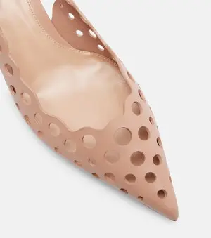 GIANVITO ROSSI Leather Slingback Pumps - Pink