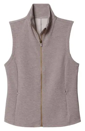 RHONE Dreamglow Zip-up Vest - Taupe Mist