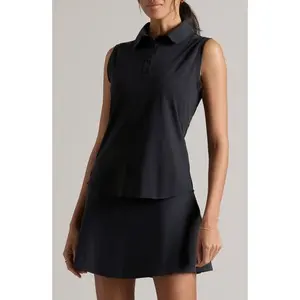 RHONE Rhone Course To Court Sleeveless Polo Black