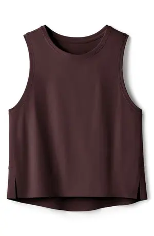 RHONE Serene Crop Tank Top - Deep Mauve