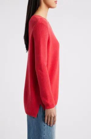 525 America 525 Emma High-low Sweater - Tomato