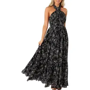 Floral Halter Neck Dresses